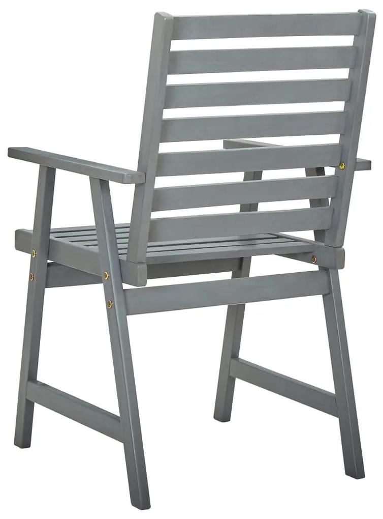 Zahradní jídelní židle s poduškami 3 ks masivní akáciové dřevo,  3064449