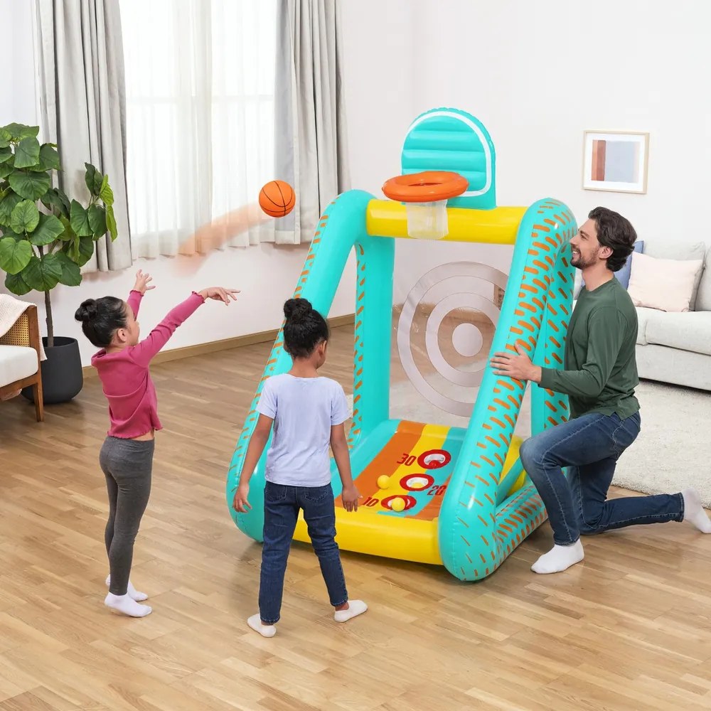 Nafukovací zahradní hra 3 v 1 – basketbal a střelba na cíl Bestway 52813