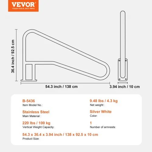 madlo bazénu 137,2 × 91,4 cm z nerezové oceli se základní deskou pro vířivky