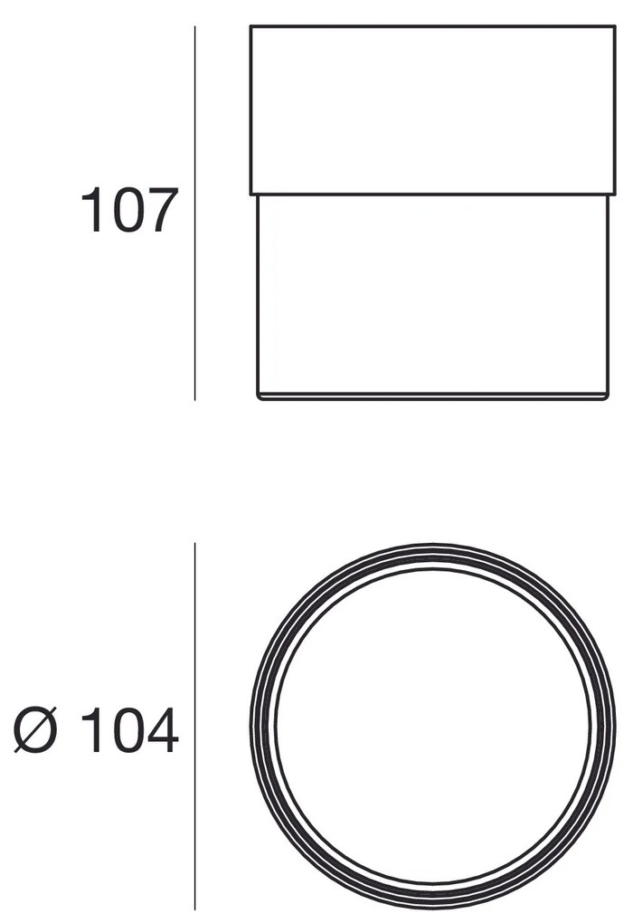 Linea Light 90296 Crumb, černé moderní stropní svítidlo, 10W LED 3000K, prům. 10,4cm
