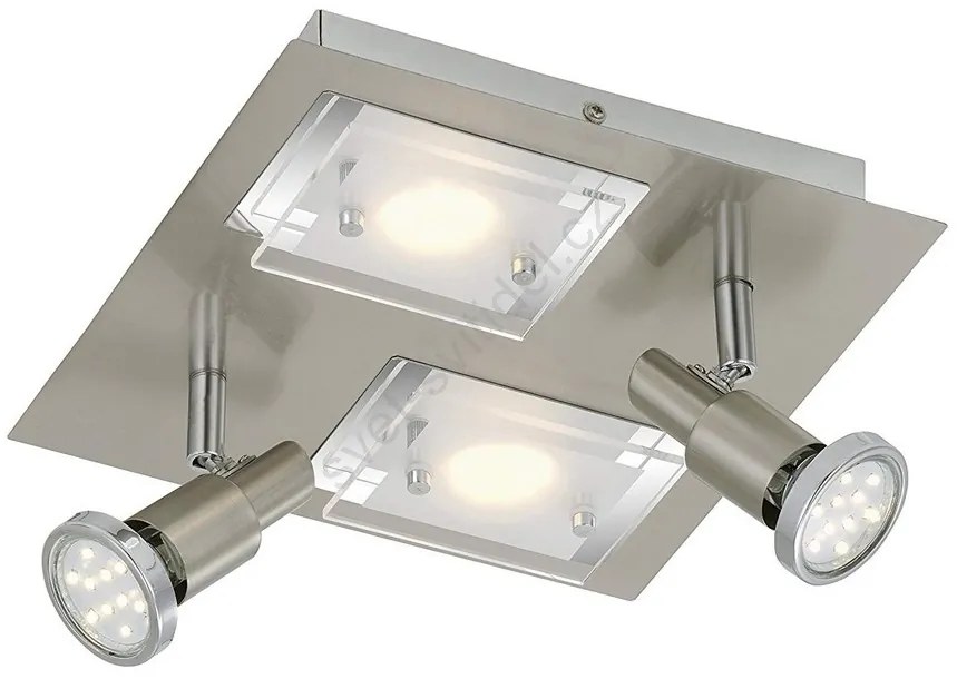 Briloner Briloner 2879-042 - LED Stropní svítidlo COMBINATA 2xGU10/3W + 2xLED/5W/230V BL0381