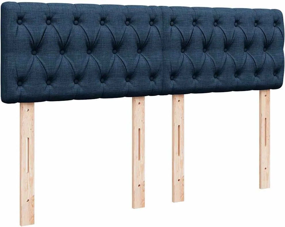 Box spring postel s matrací modrá 140x190 cm textil 3288196