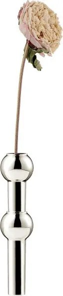 Kovová váza v leskle stříbrné barvě (výška 10 cm) Nagel – STOFF Nagel