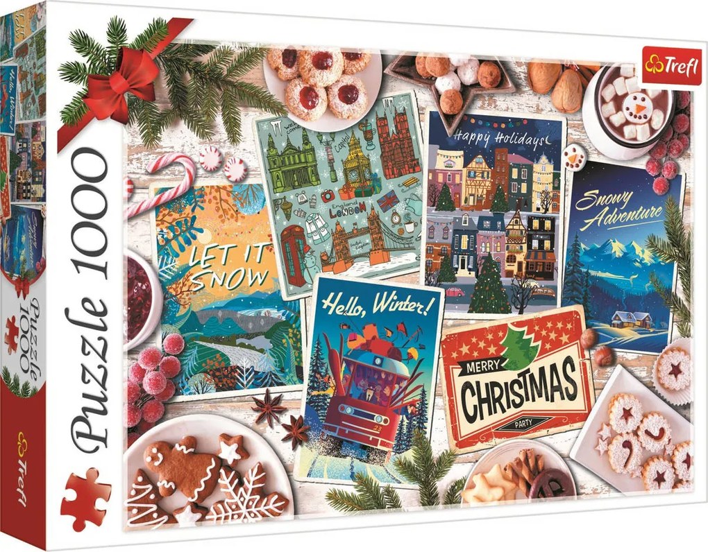 TREFL PUZZLE Vzpomínky na zimu 68x48cm skládačka 1000 dílků tr10730