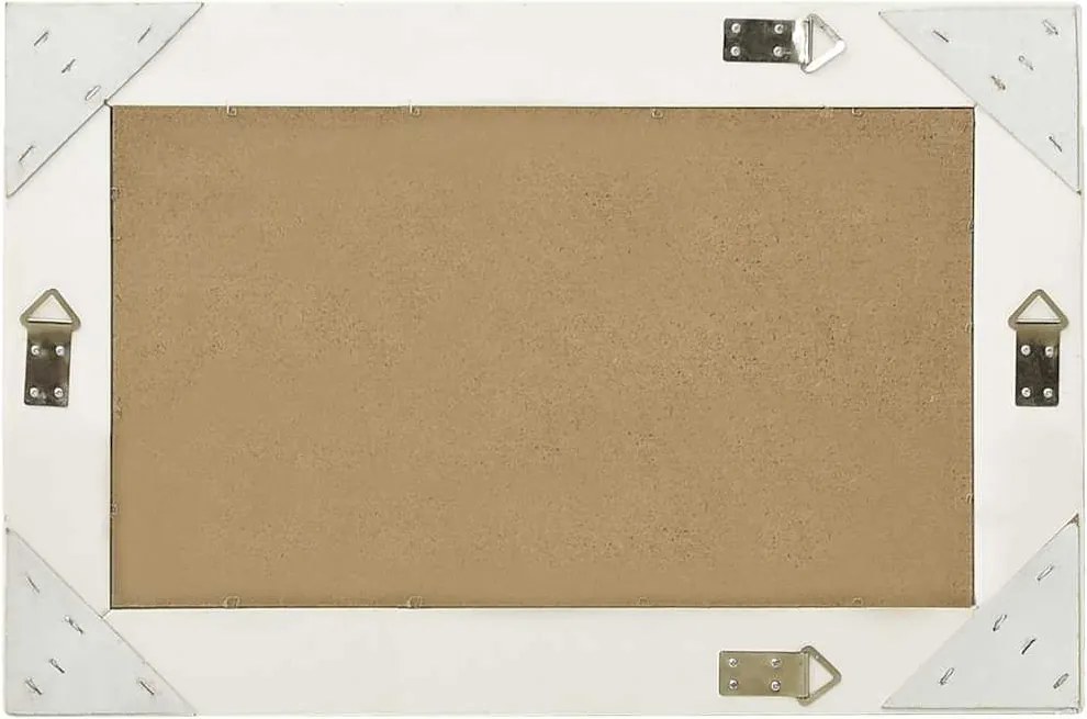 Nástěnné zrcadlo barokní styl 60 x 40 cm bílé 320328