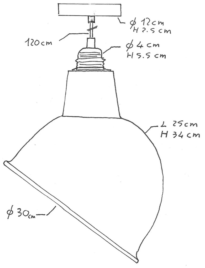creative cables Závěsná lampa s textilním kabelem, stínidlem broadway a kovovými detaily Barva: Bílá