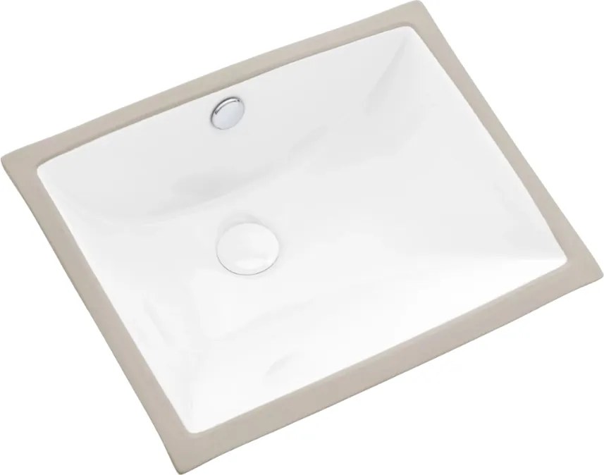 UPTrend Obdélníkové keramické umyvadlo pod pracovní desku TREMO TR4070, bílá lesk
