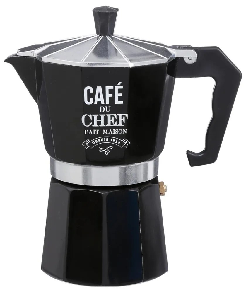 Kávovar, konvice na kávu, tlakový kávovar  ESPRESSO, černá barva, ITALIAN COFFEE