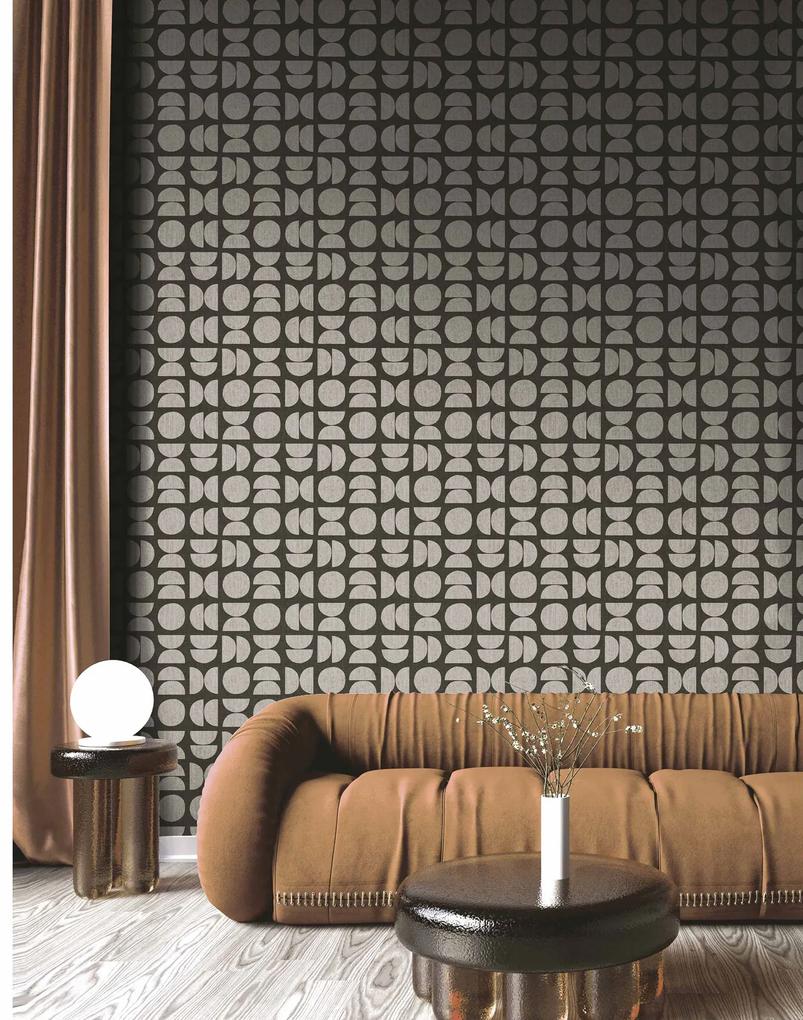 Béžová vliesová tapeta na zeď, geometrický vzor, 30153, Energie, Cristiana Masi by Parato