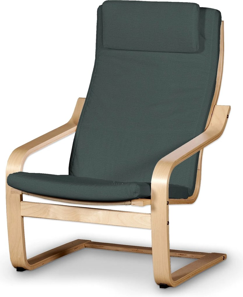 Sedák na křeslo IKEA Poäng II barva zelená látka sametová