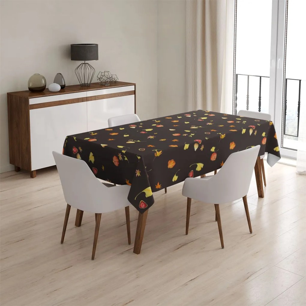 Sablio Ubrus Podzim na černé - 90x90 cm