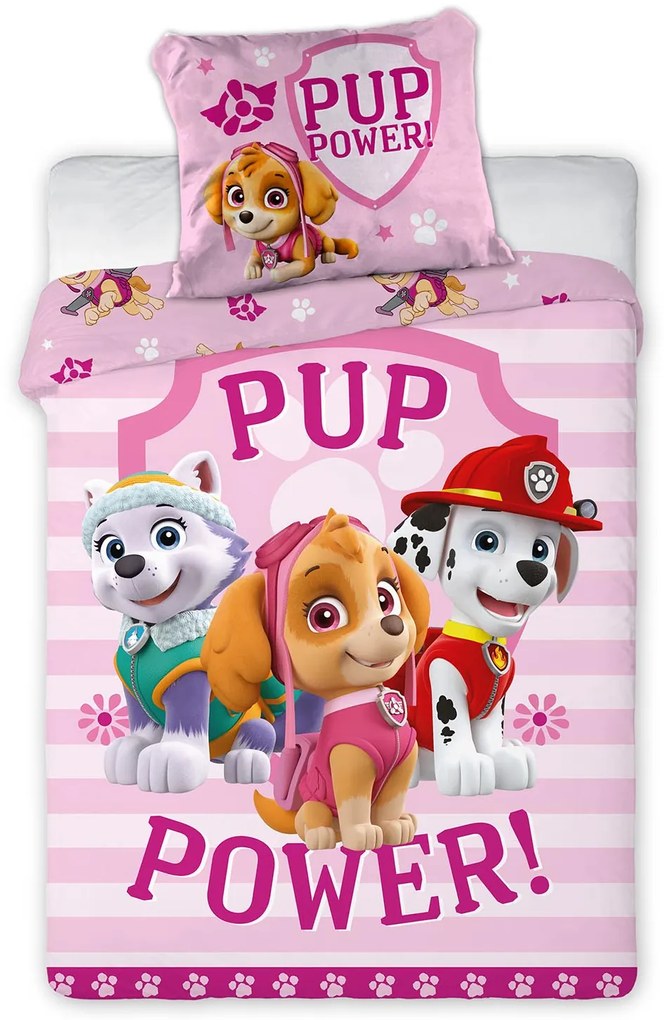 DĚTSKÉ BAVLNĚNÉ POVLEČENÍ PAW PATROL 100X135 CM, 1KS 40X60 CM VZOROVANÉ