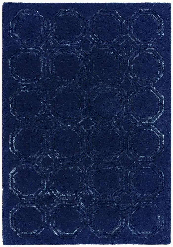 Kusový koberec Asiatic Nexus Octagon Navy - modrý