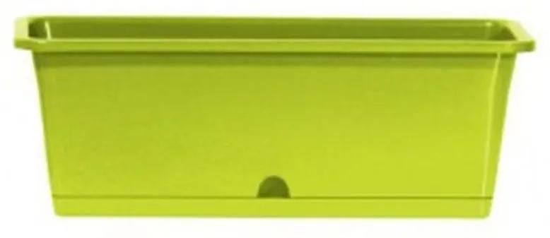 Prosperplast CAMELIA truhlík s miskou 50,8x18,8x17,3cm limetka DCM500