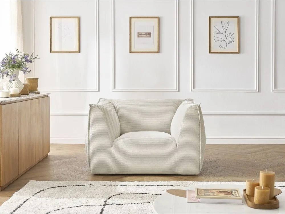 Béžové manšestrové křeslo Giorgia – Bobochic Paris