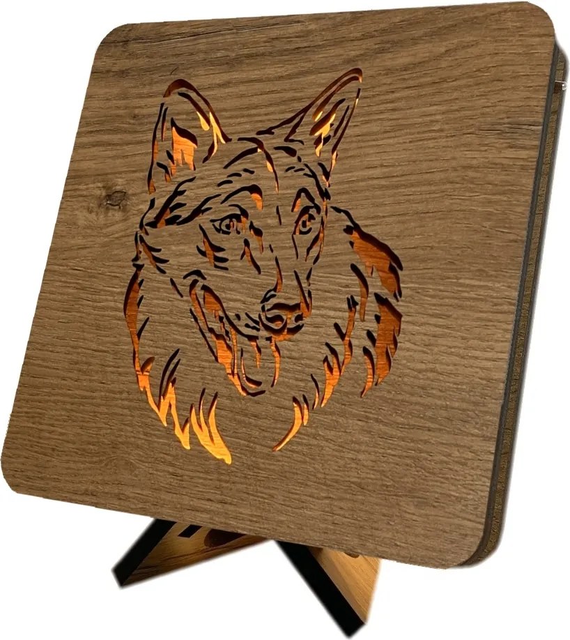 Li-Go "Německý Ovčák" lampa 19x19 cm provedení povrchu: černá s patinou