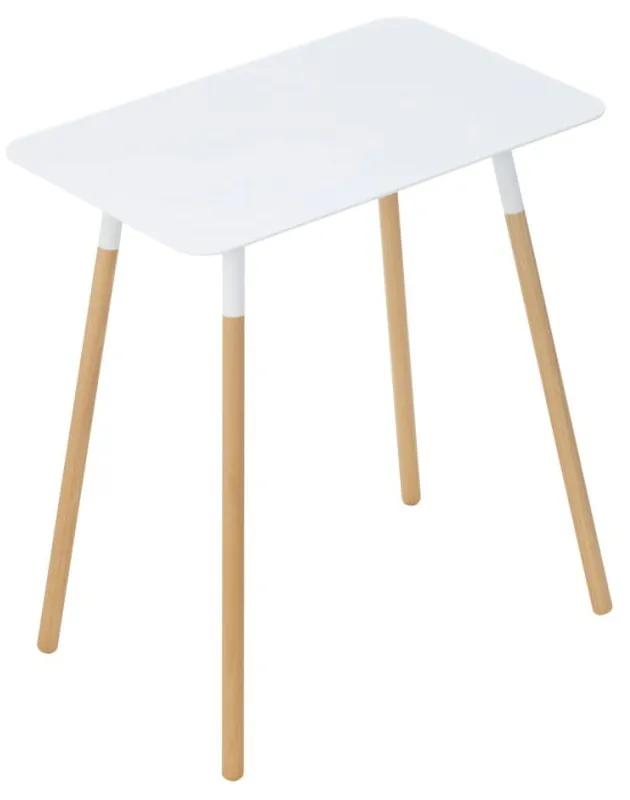 Bílý odkládací stolek YAMAZAKI Plain, 45 x 30 cm