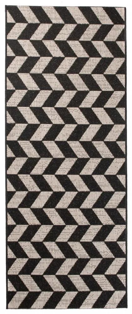 Kusový koberec Castro černý atyp, Velikosti 60x200cm