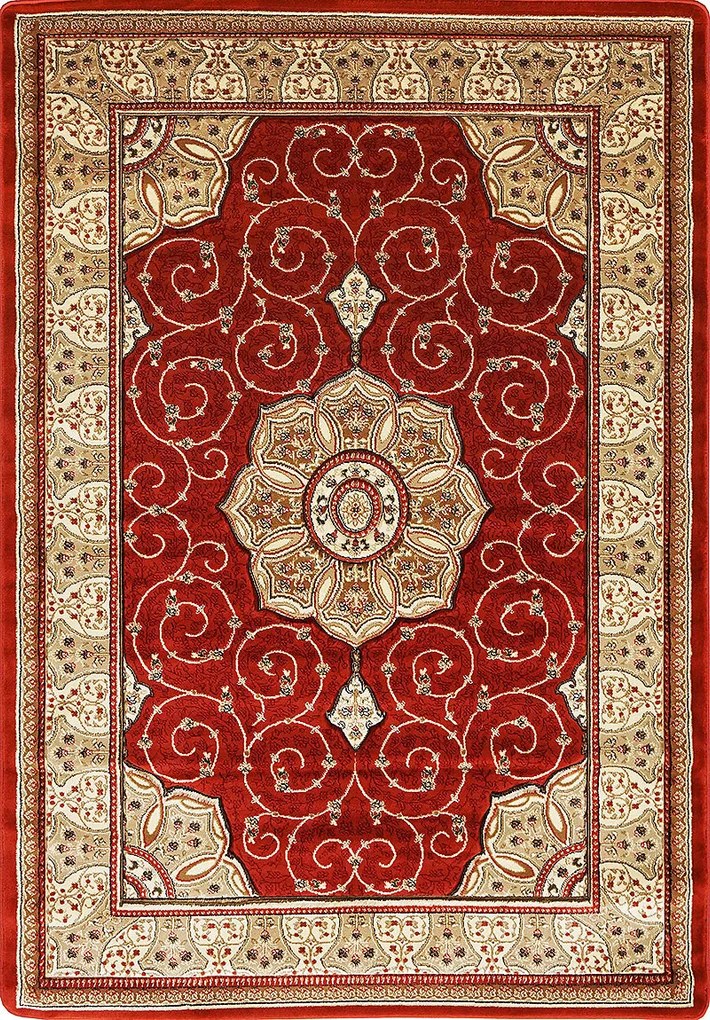 Berfin Dywany, Kusový koberec Adora 5792 T (Terra), 140x190, červená, chodba / předsíň