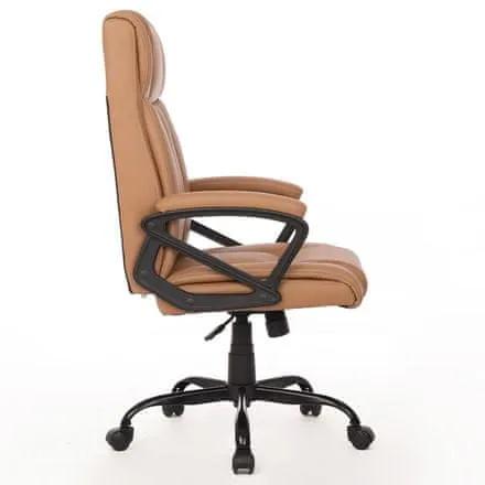 Autronic Kancelářská židle Židle kancelářská, krémová ekokůže, kovový kříž (KA-Y386 CRM)