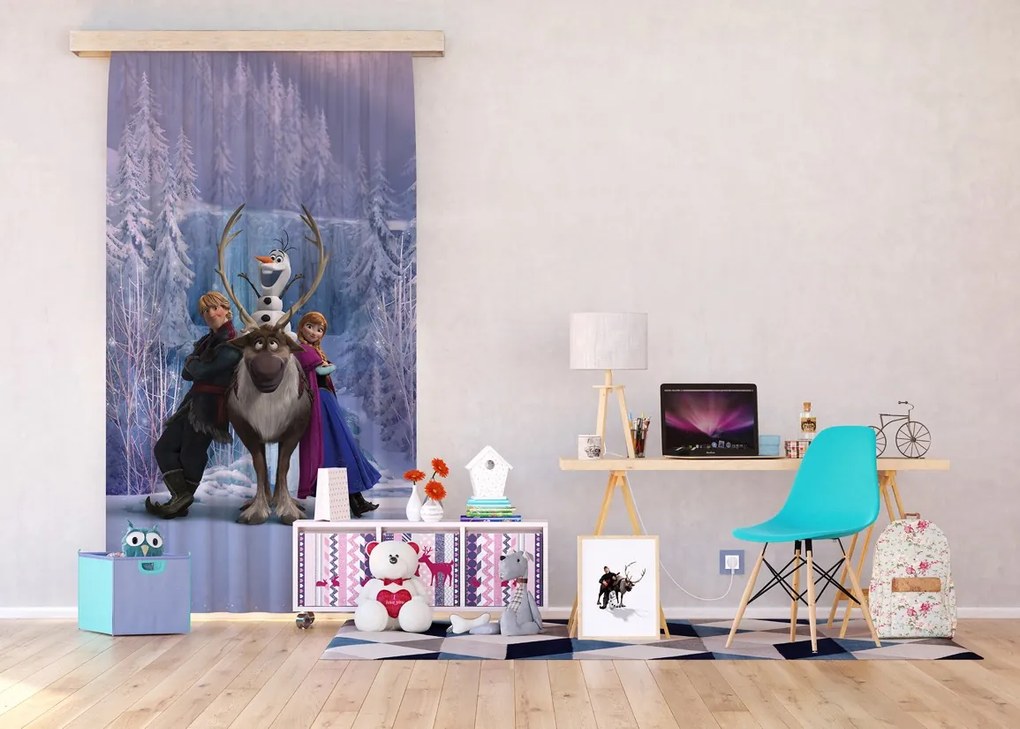 AG Design Textilní závěs FROZEN WITH DEER FCPL6104, 140 x 245 cm (1 ks)