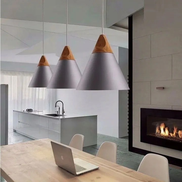 Toolight Toolight, závěsná lampa 1xE27 Scandi A, černá-hnědá, OSW-00146
