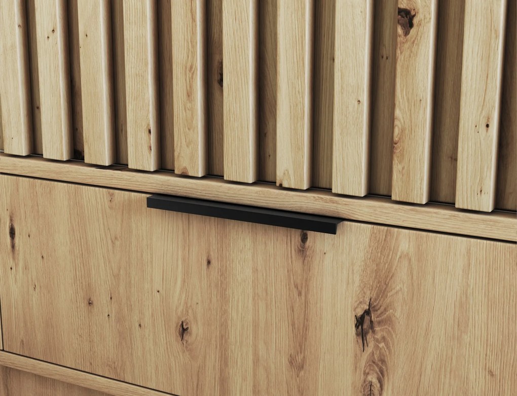 Šatní skříň Voodi se zrcadlem 120 cm dub Artisan