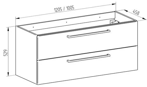 EBS Pure Skříňka s umyvadlem 101 cm, bílá S_PURE101B