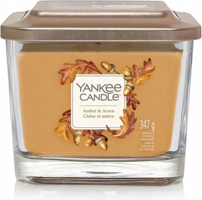 Yankee Candle Amber & Acorn svíčka střední kva
