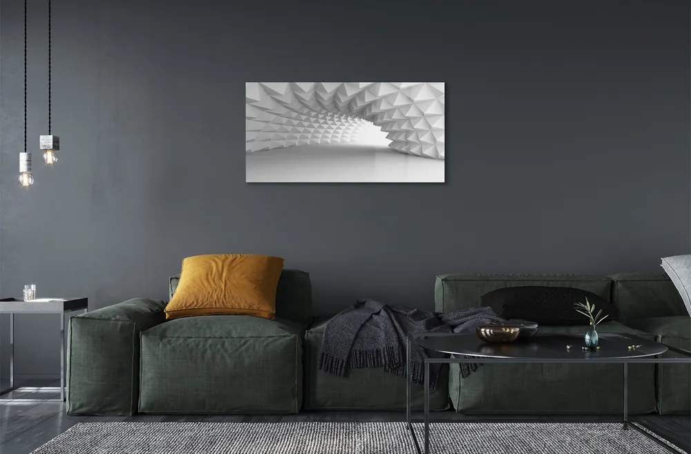 akrylový obraz Kužely 3d tunel 100x50 cm