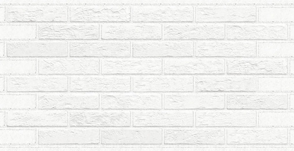 NMC Dekorační nástěnný panel PVC Brick Old White  0,35 mm, 98 x 48,5 cm