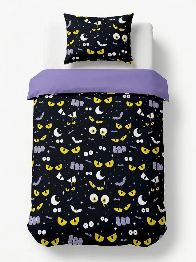 Sinsay - Sada ložního prádla s halloweenským motivem - černá
