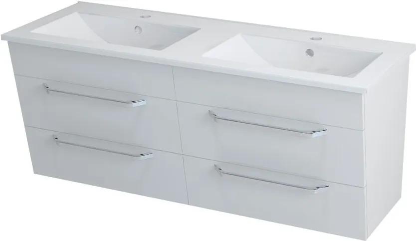 KALI umyvadlová skříňka s umyvadlem 150x50x46 cm, bílá (2X560761601-150) SAPHO