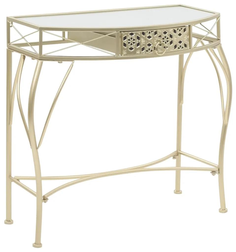 245936 vidaXL Odkládací stolek ve francouzském stylu kovový 82x39x76 cm zlatý
