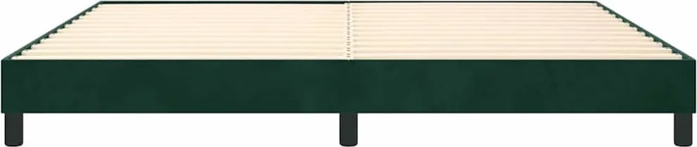 Rám postele s boxspringem tmavě zelená 200 x 200 cm samet 3120793