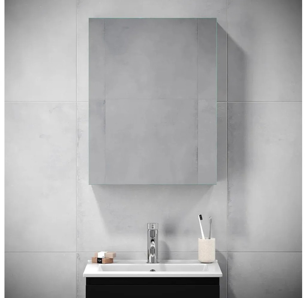 BATH DELUXE Zrcadlová koupelnová skříňka HENRY 65x50 cm černá 02-050-63-02-01