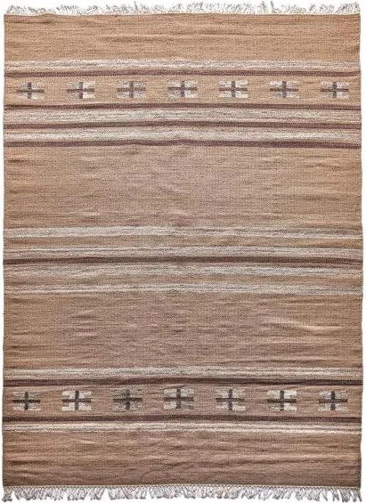 Ručne viazaný kusový koberec Ginger DESP P83 Brown Cream, 120x170, hnedá, chodba / predsieň, Diamond Carpets India