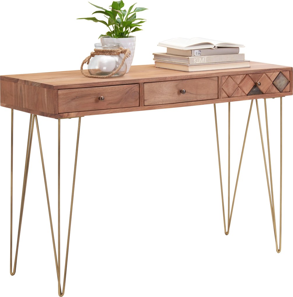 XXXLutz KONZOLOVÝ STOLEK, akácie, barvy akácie, 115/42/78 cm Ambia Home - Konzolové stolky - 001944001108