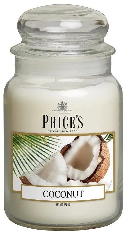 PRICE´S MAXI svíčka ve skle Exotický kokos - hoření 150h