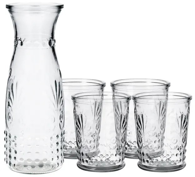 Karafa LORENS 2 se čtyřmi skleničkami SS21 987315