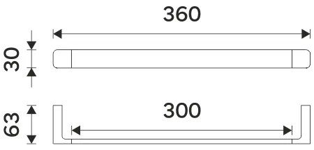 Nimco Držák na ručníky, 36 cm MAYA - MA 29035-26