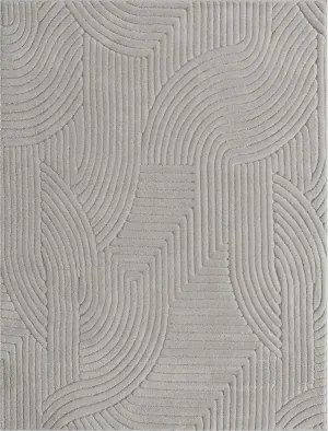 HOMCOM koberec do obývacího pokoje 160x120 cm, krátký vlas, moderní design, neklouzavý spodek, strojově tkaný, šedý