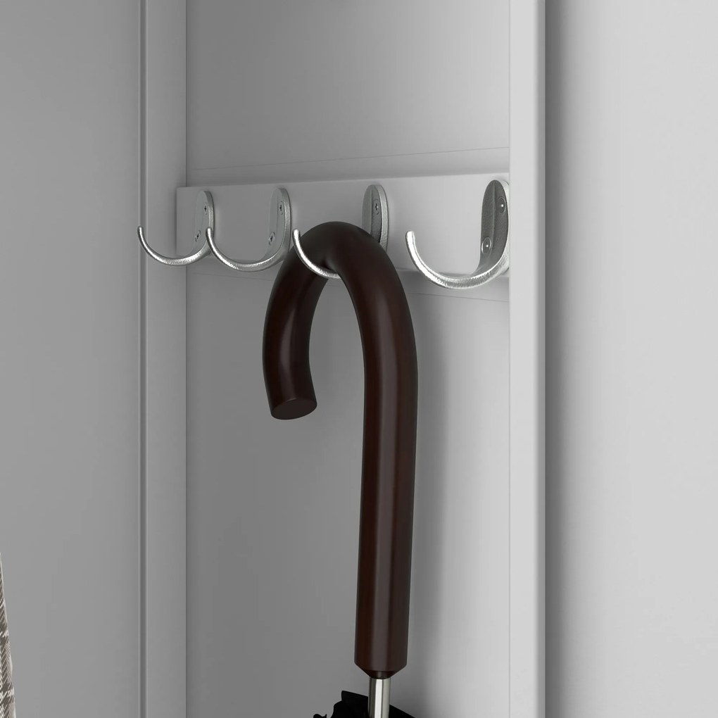 Šatní skříň úzká, šedá, 600x1800x500 mm: KACPER II