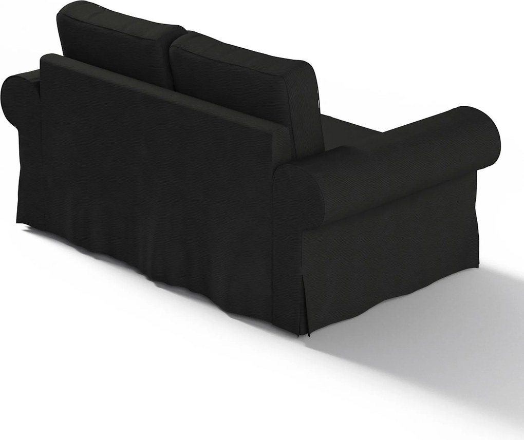 Potah na pohovku IKEA Backabro 2-místná, rozkládací barva černá látka pletený vzor