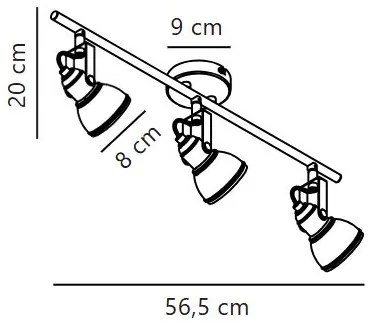 Nordlux - Bodové svítidlo ASLAK 3xGU10/35W/230V
