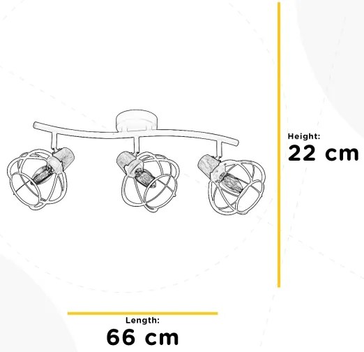 ONLI - Bodové svítidlo GINGER 3xE14/6W/230V