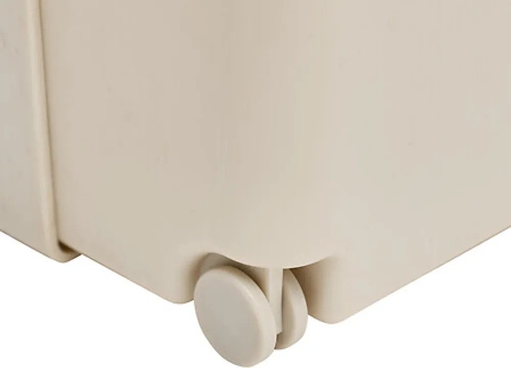 5Five® Úložný koš EXTENS - M, béžový, nastavitelný, s kolečky, 27-38,5 × 15 × 15 cm