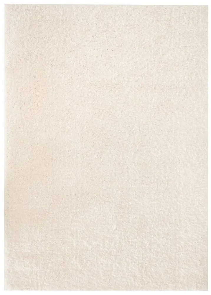 133055 vidaXL Kusový koberec s vysokým vlasem Shaggy 160 x 230 cm krémový