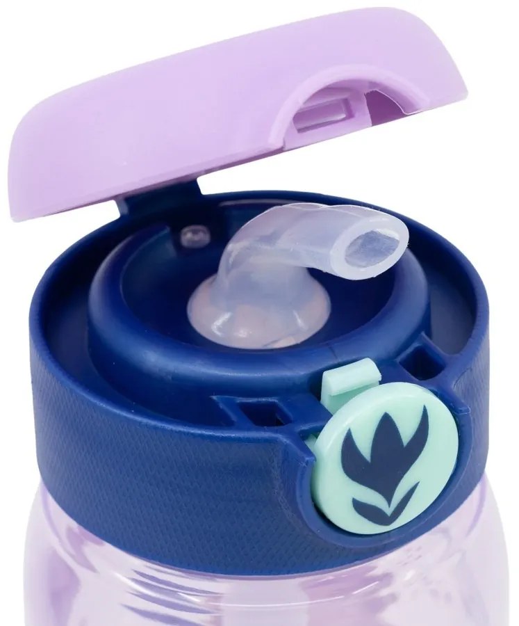 Plastová láhev na pití s brčkem a víčkem Ledové království - Frozen - 510 ml