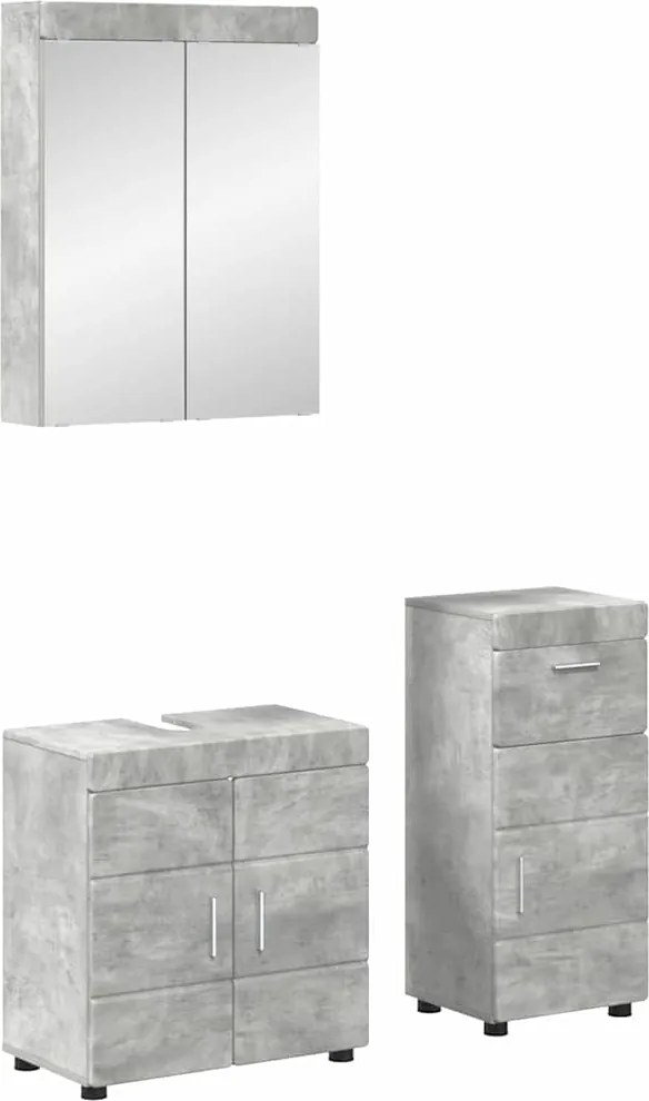 Sada koupelnového nábytku TULUM 3 ks Betonově šedá 3398027
